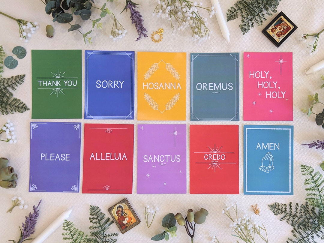 Single Word Prayer Cards | Atrium Level 1 | Catechesis Activity | Class ...