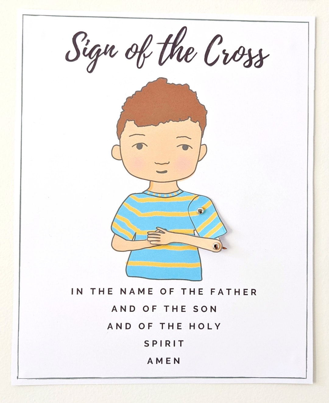 Printable Sign of the Cross Practice Card | Prayer Aid | Catechesis ...