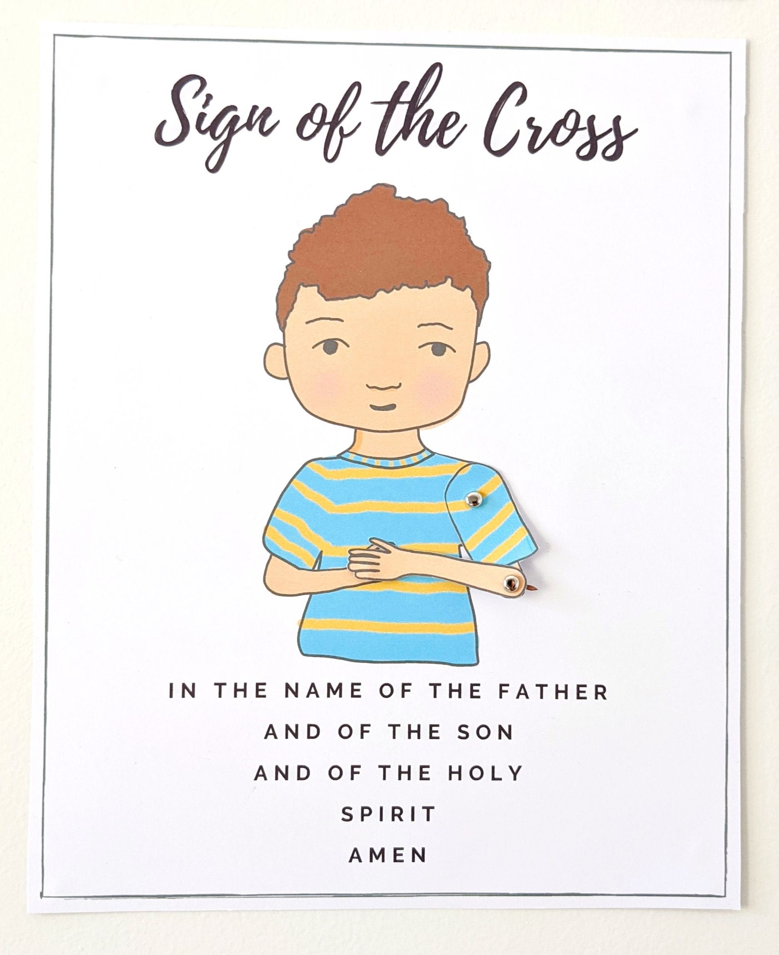 Printable Sign of the Cross Practice Card | Prayer Aid | Catechesis ...