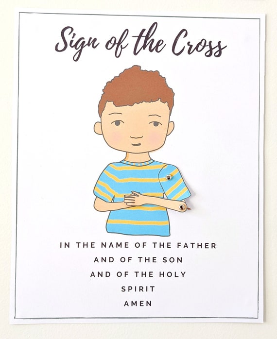Printable Sign of the Cross Practice Card Prayer Aid | Etsy