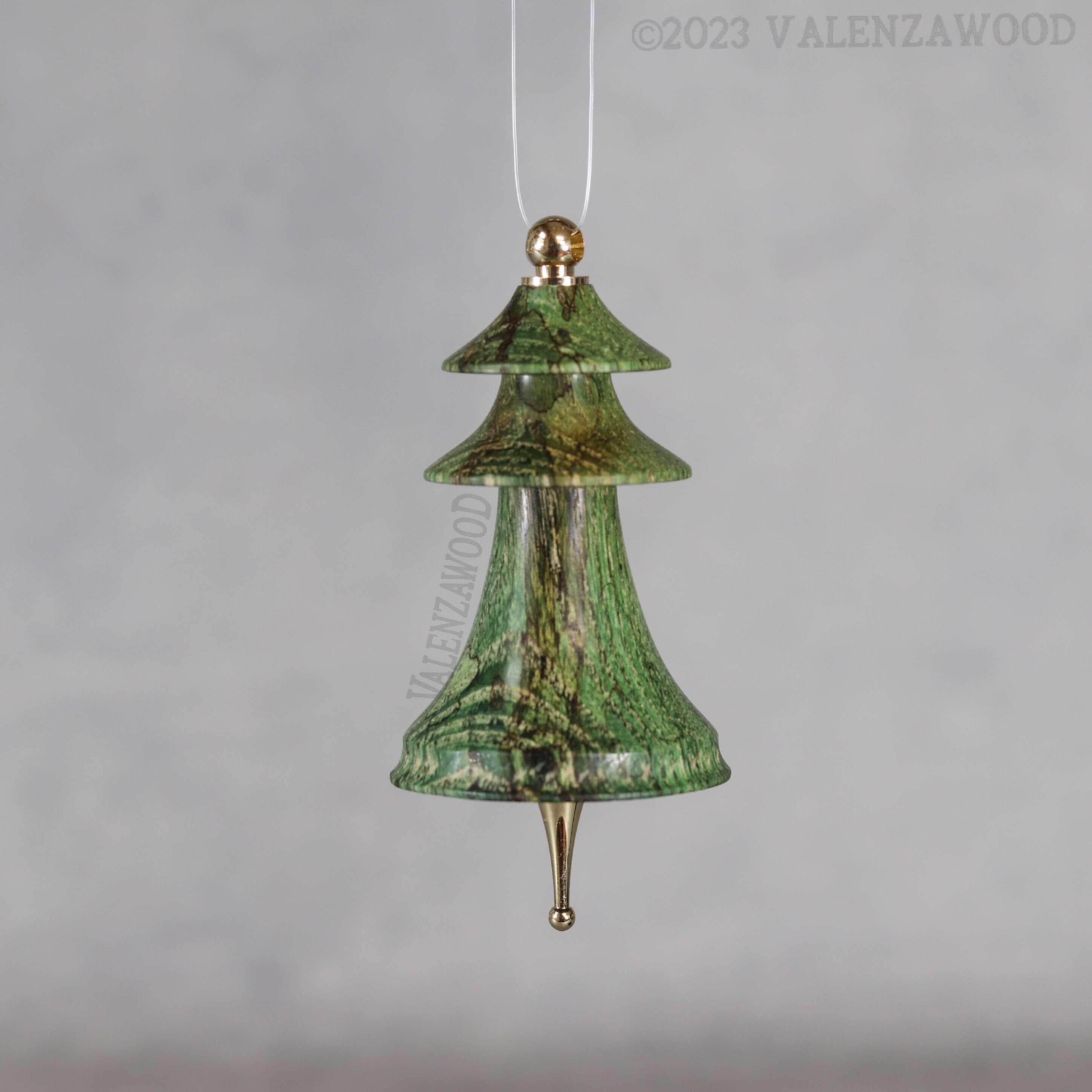 Small Evergreen Tree Ornament Hand Carved Spalted Maple Wood - Etsy