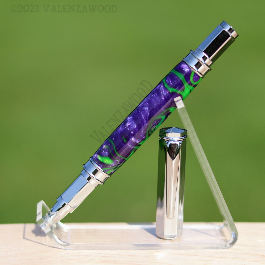 Toxic Spill Green Ooze Shimmery Violet Grape Swirl Magnetic Chrome ...