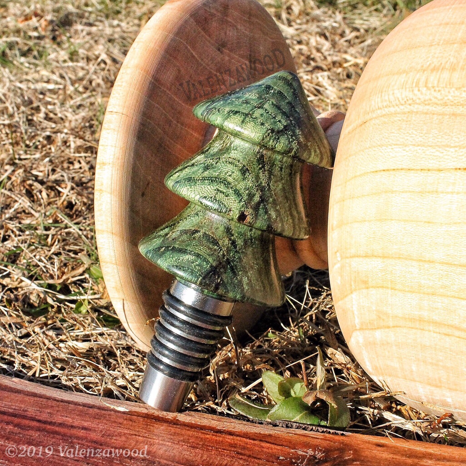 Whiskey Bottle Stopper Green Tree Stabilized Spalted Maple - Etsy