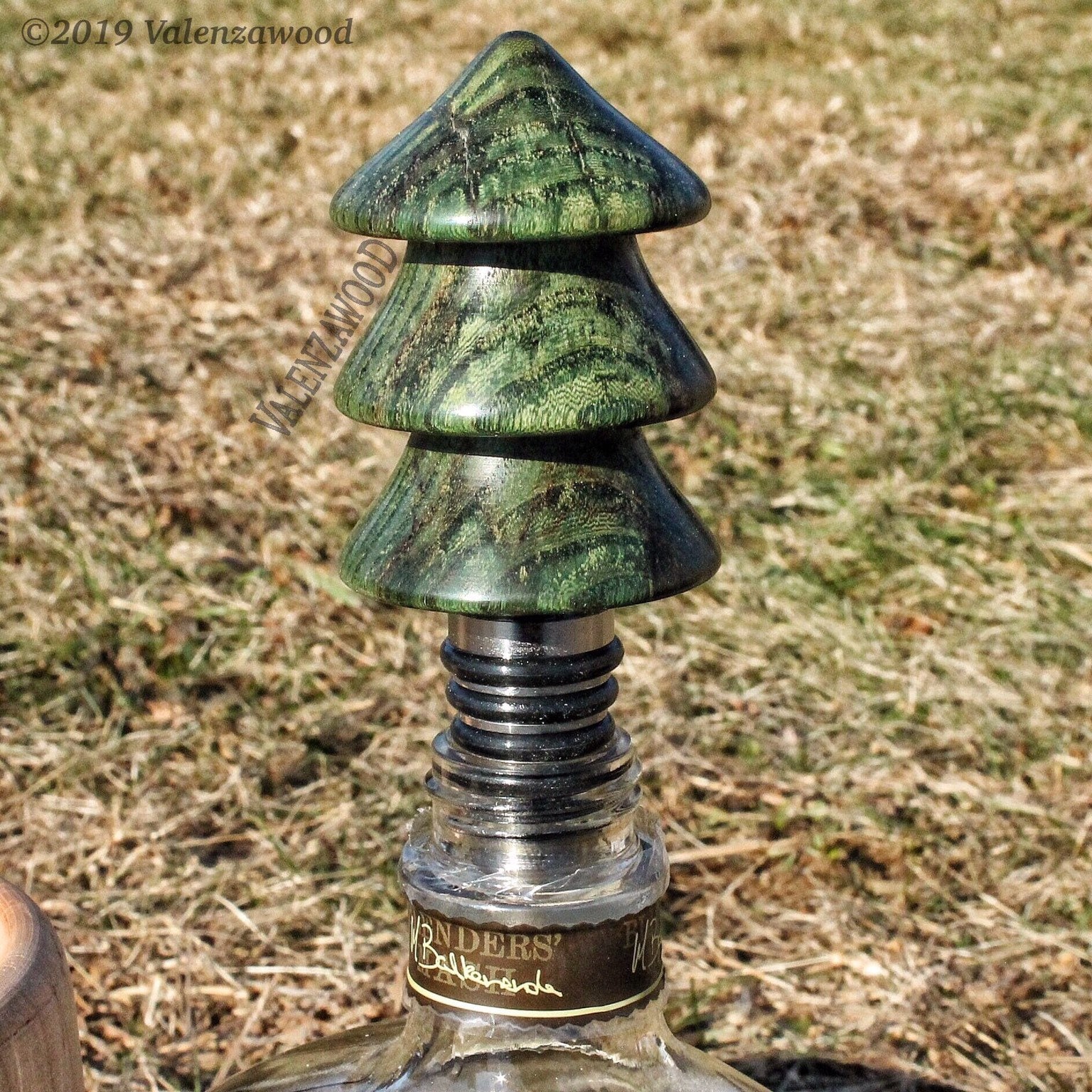 Whiskey Bottle Stopper Green Tree Stabilized Spalted Maple - Etsy