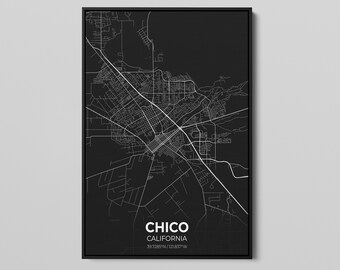 Chico City Map - Etsy