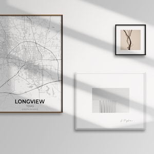 Longview Texas City Map Poster Art Map of Longview Poster - Etsy