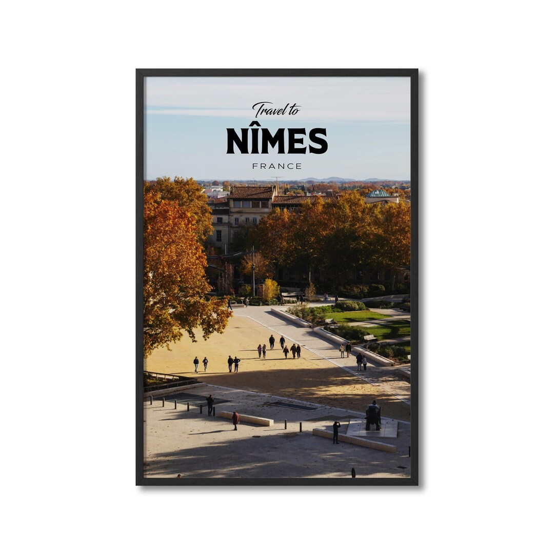 Nimes France Travel Art, Nimes Print, Nimes Travel Poster, Nimes Poster ...