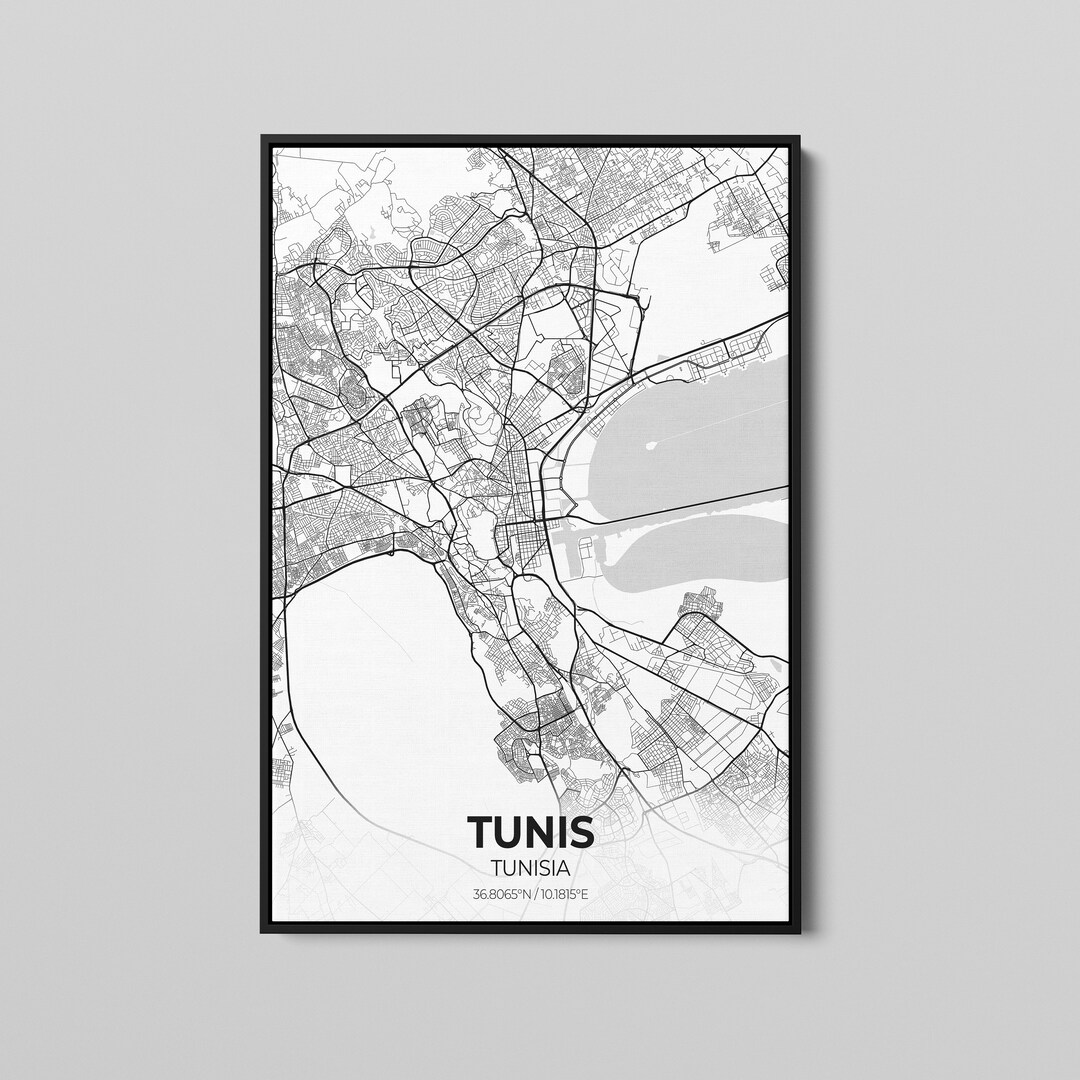 Tunis Tunisia City Map Poster Art Map of Tunis Poster City - Etsy