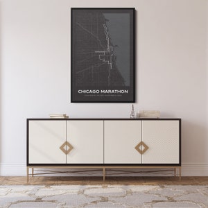 Custom Chicago Marathon, Personalized Marathon Route Map, Strava Route ...