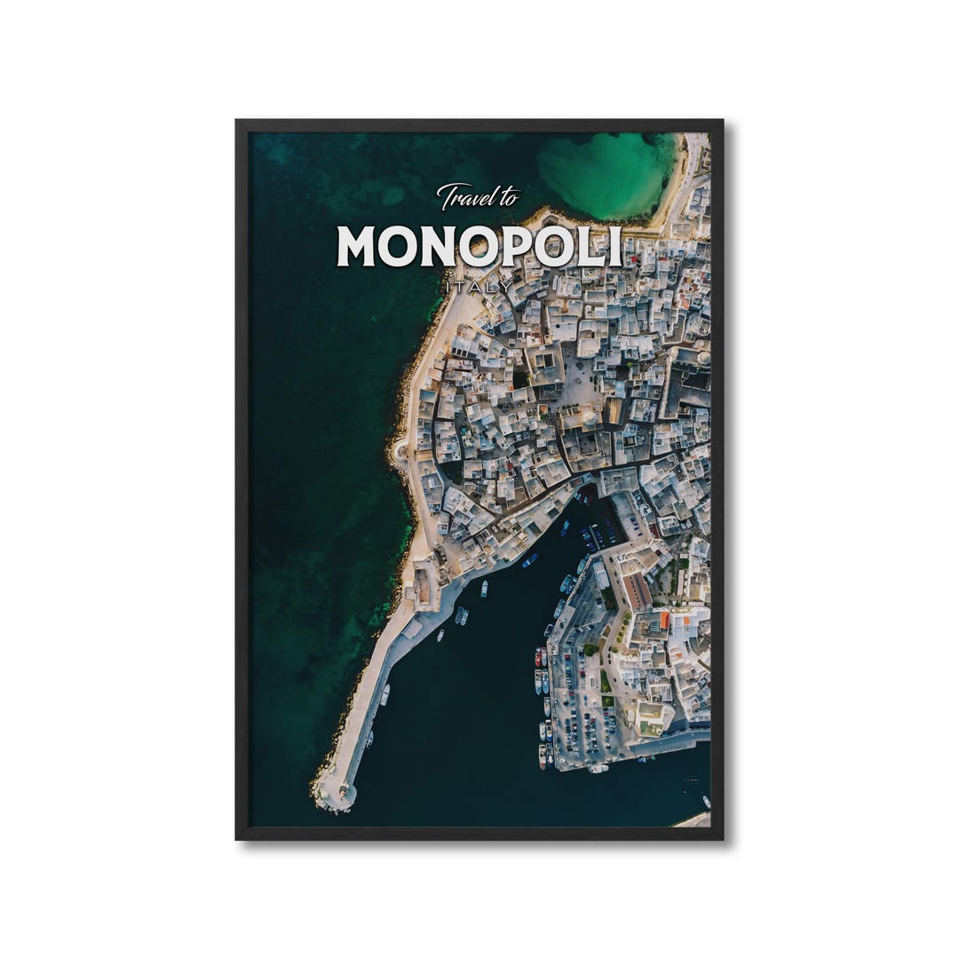 Monopoli Travel Art, Monopoli Print, Monopoli Travel Poster, Monopoli ...