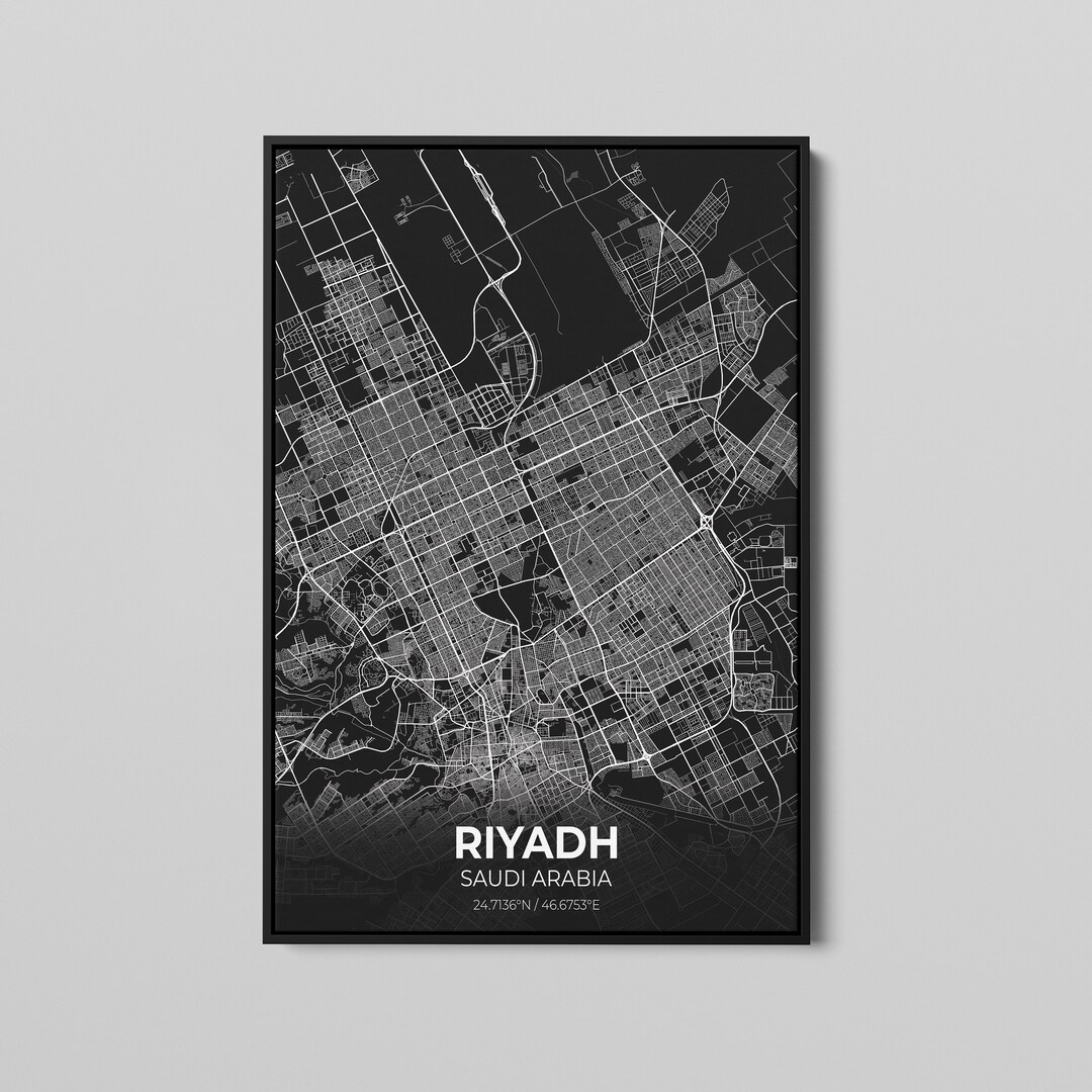 Riyadh Saudi Arabia City Map Poster Art Map of Riyadh Poster - Etsy