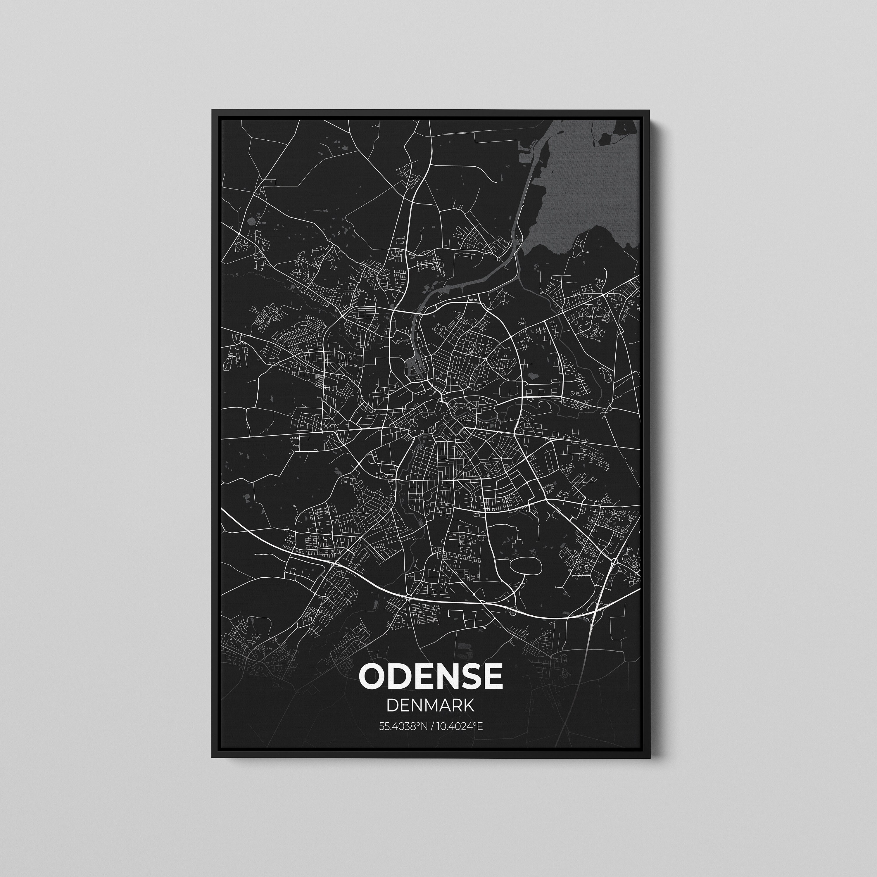 Odense Denmark City Map Poster Art, Map of Odense, Poster City Map Art ...
