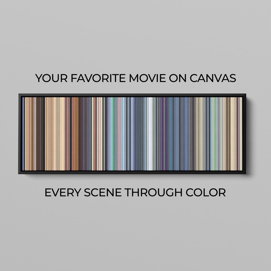 Personalized Movie Barcode Canvas / Custom Movie Art / Film Color DNA ...