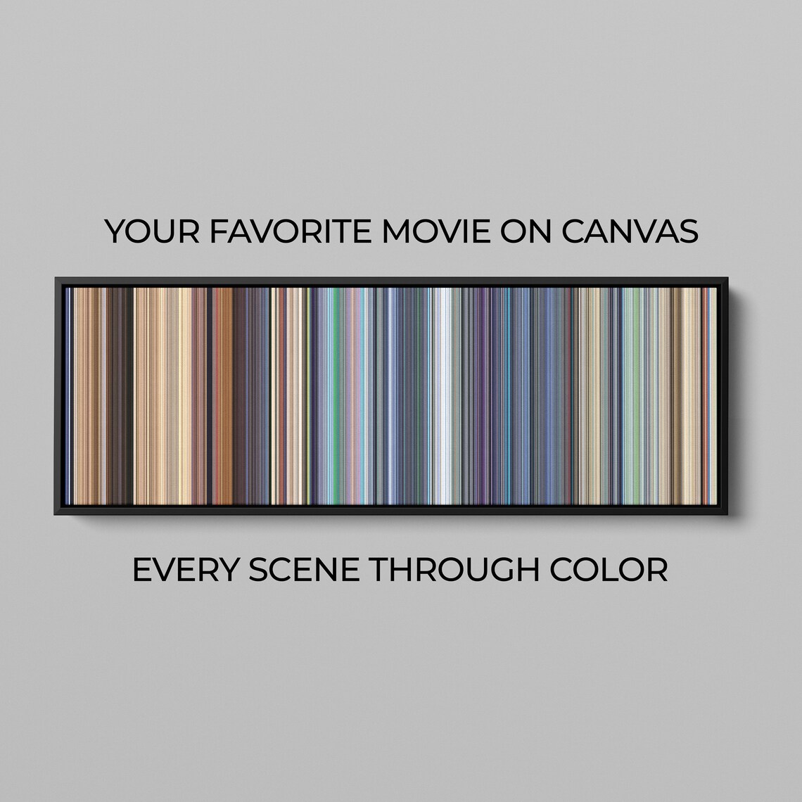Personalized Movie Barcode Canvas / Custom Movie Art / Film Color DNA ...