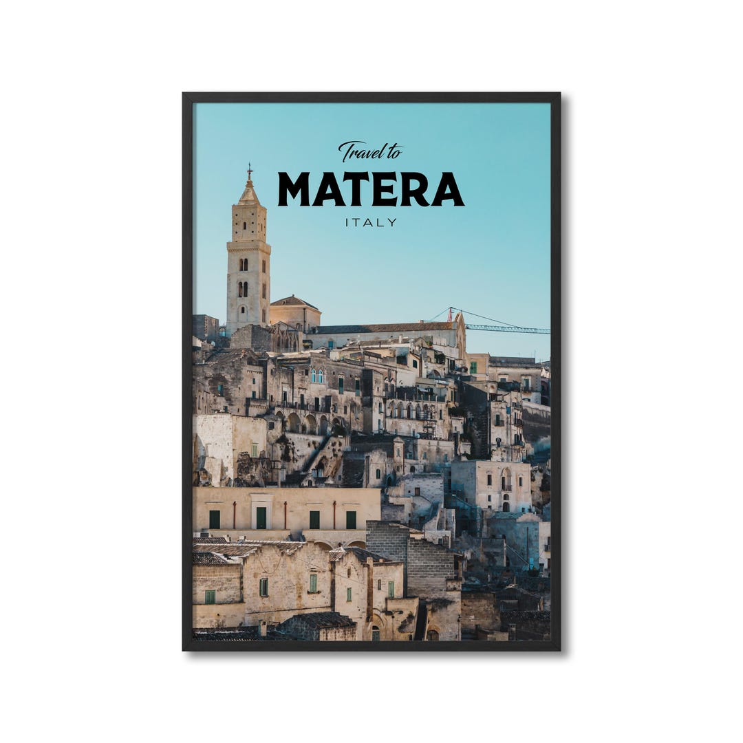 Matera Italy Travel Art, Matera Print, Matera Travel Poster, Matera ...