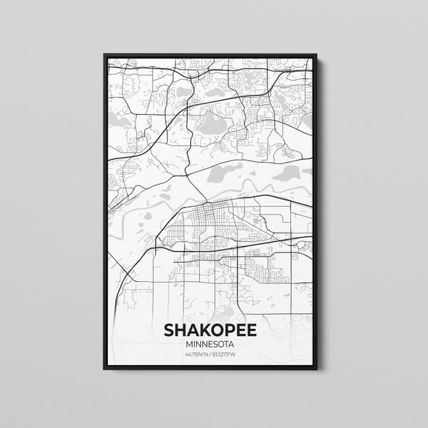 Map of Shakopee - Etsy