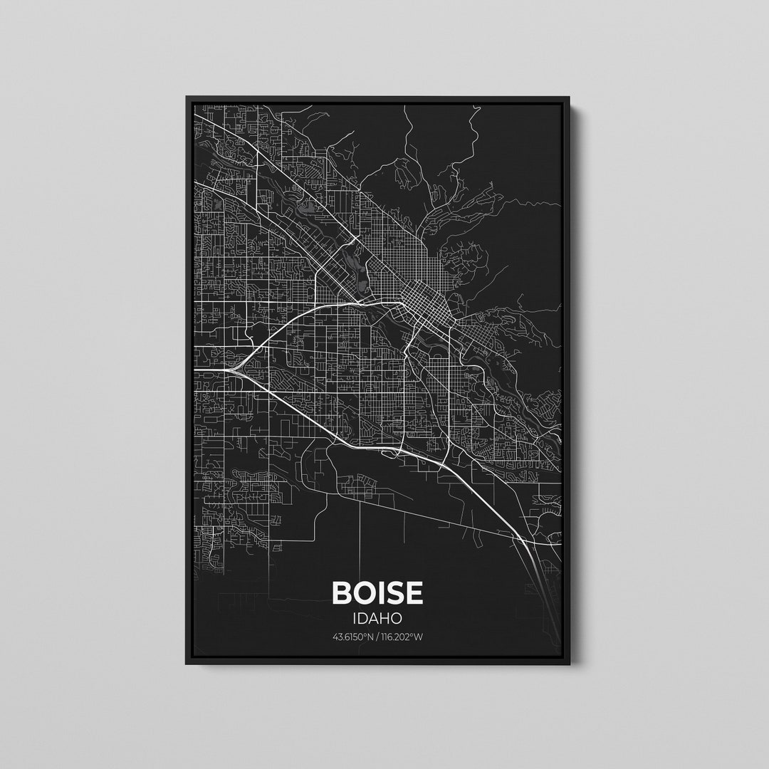Boise Idaho City Map Poster Art, Map of Boise, Poster City Map Art ...