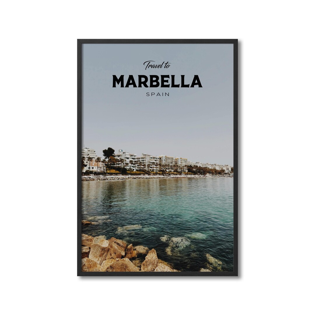 Marbella Spain Travel Art, Marbella Print, Marbella Travel Poster ...