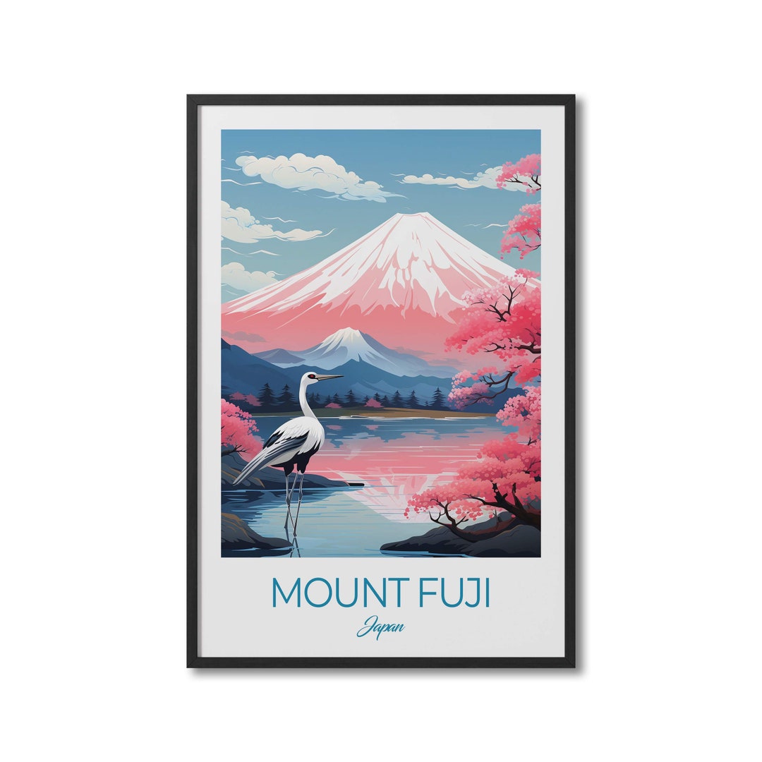 Mount Fuji Japan Travel Art Mount Fuji Travel Print Mount - Etsy