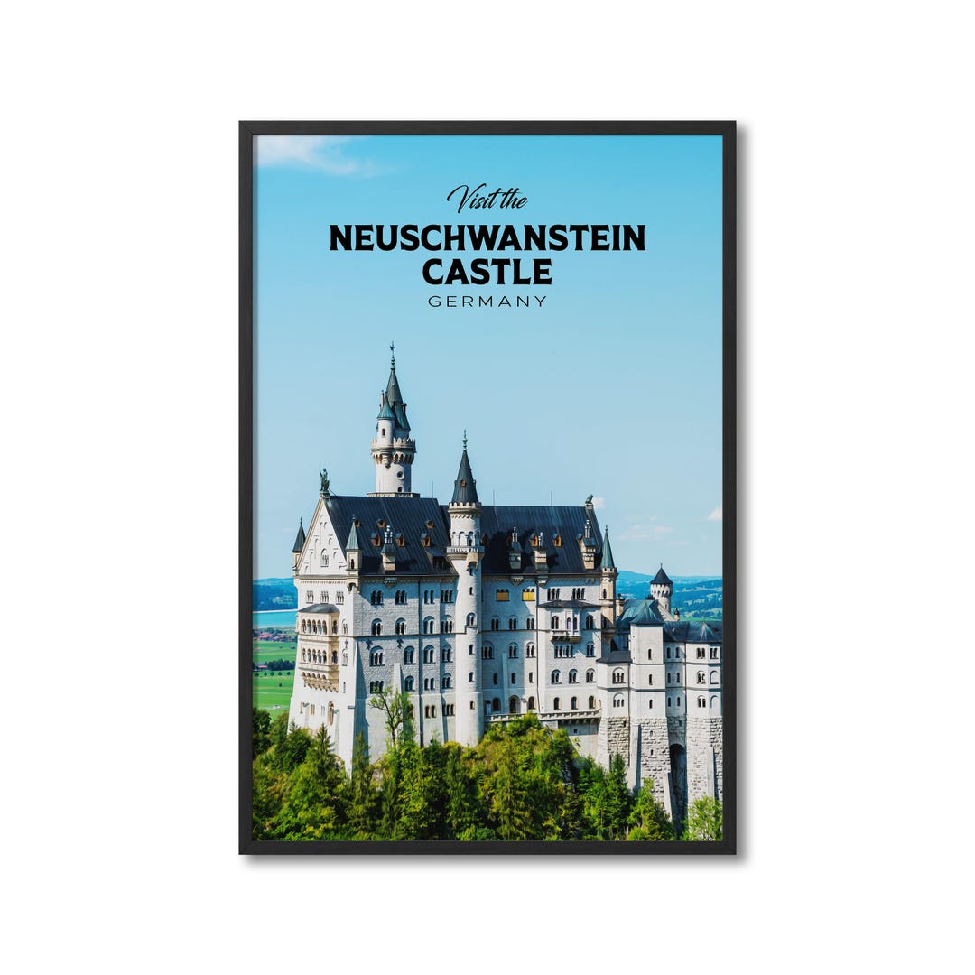 Neuschwanstein Castle Travel Art, Neuschwanstein Print, Neuschwanstein ...