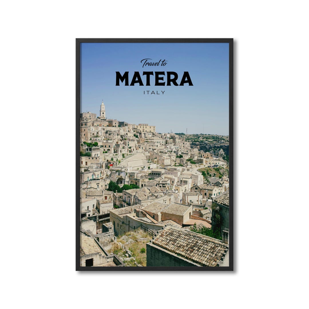 Matera Italy Travel Art, Matera Print, Matera Travel Poster, Matera ...