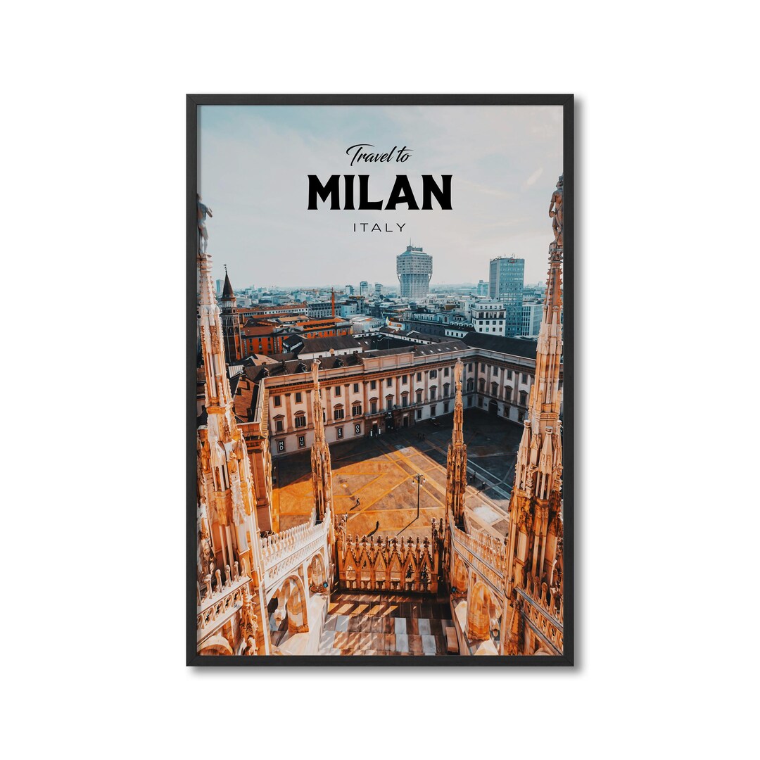 Milan Italy Travel Art, Milan Print, Milan Travel Poster, Milan Poster ...