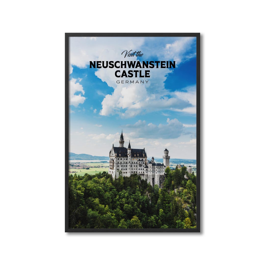 Neuschwanstein Castle Travel Art, Neuschwanstein Print, Neuschwanstein ...