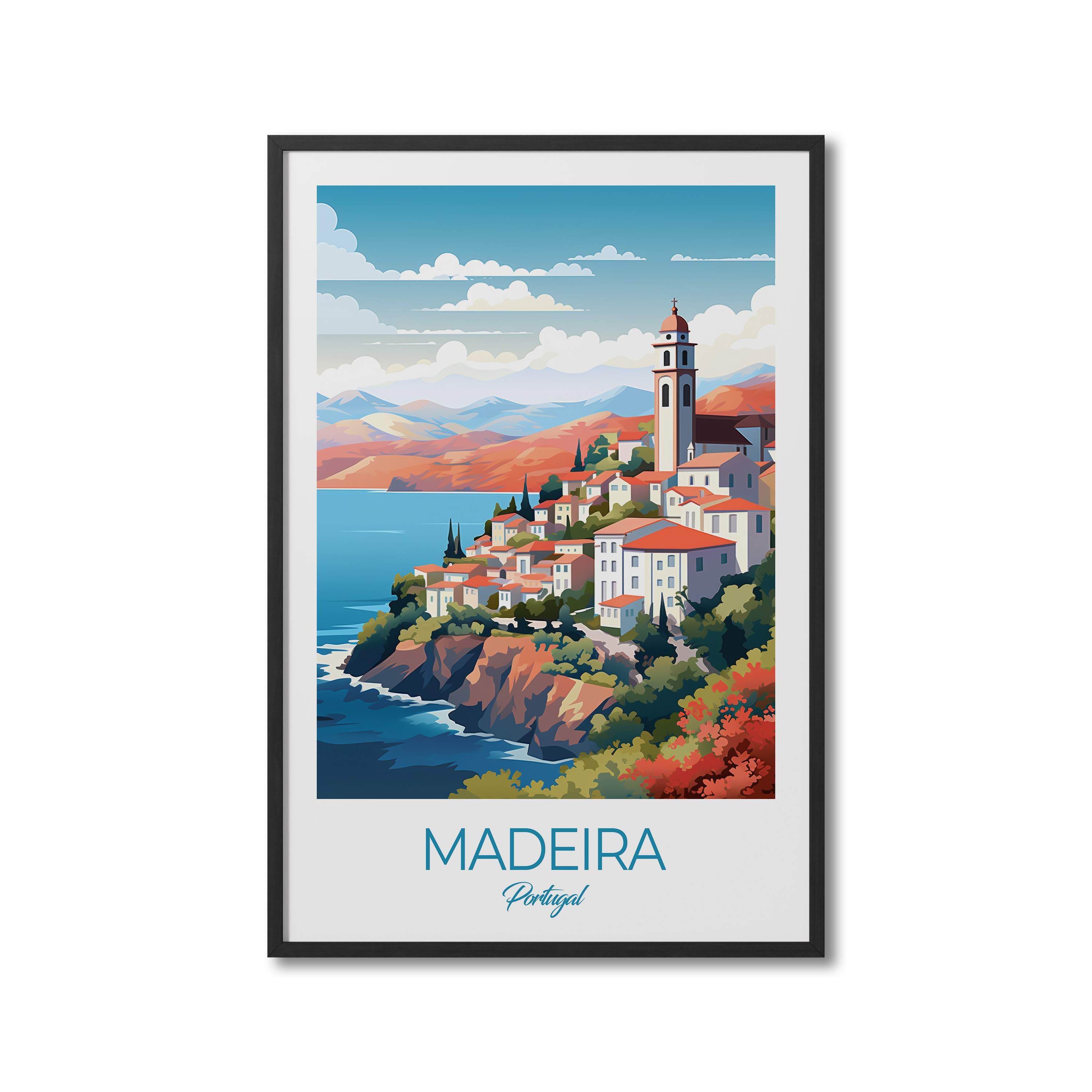 Madeira Portugal Travel Art Madeira Travel Print Madeira - Etsy