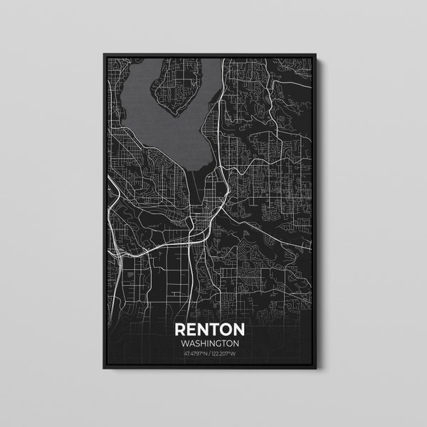 Map of Renton - Etsy