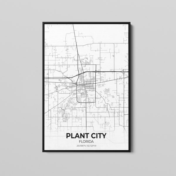 Map of Plant City Fl - Etsy