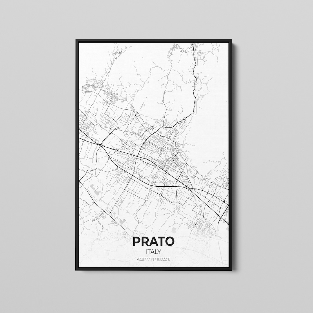 Prato Italy City Map Poster Art, Map of Prato, Poster City Map Art ...