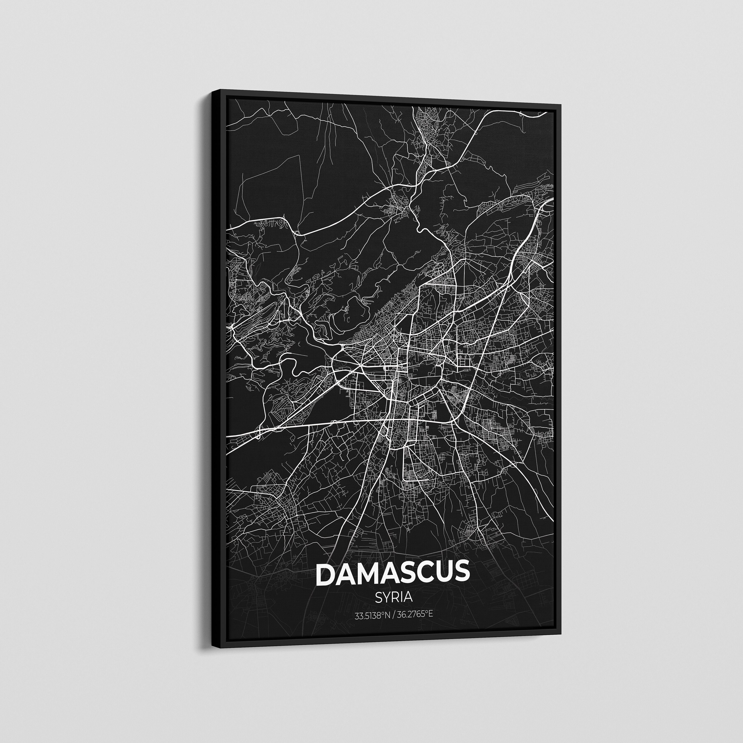 Damascus Syria City Map Poster Art Map of Damascus Poster - Etsy