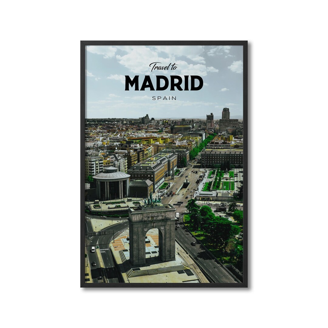 Madrid Spain Travel Art, Madrid Print, Madrid Travel Poster, Madrid ...
