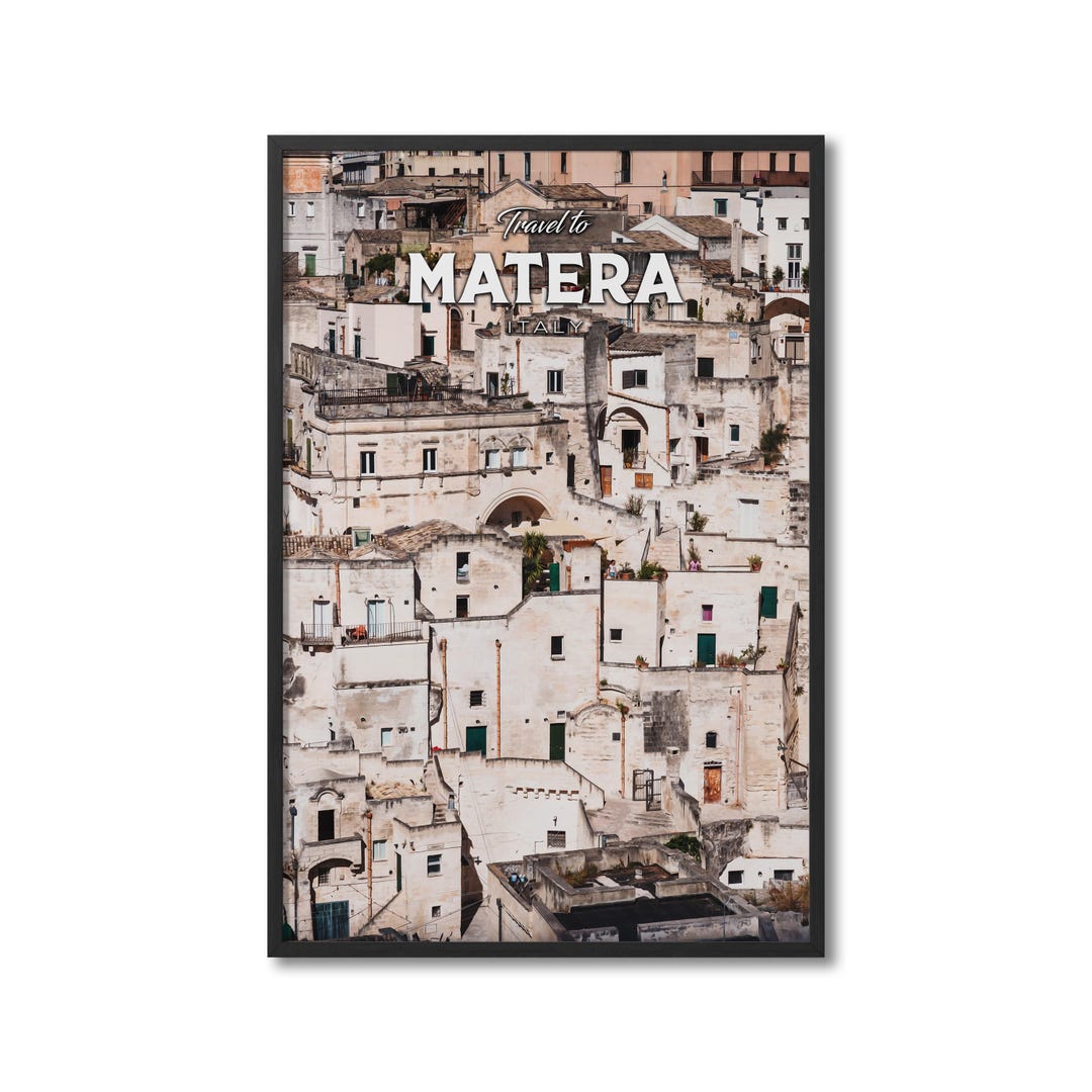 Matera Italy Travel Art, Matera Print, Matera Travel Poster, Matera ...
