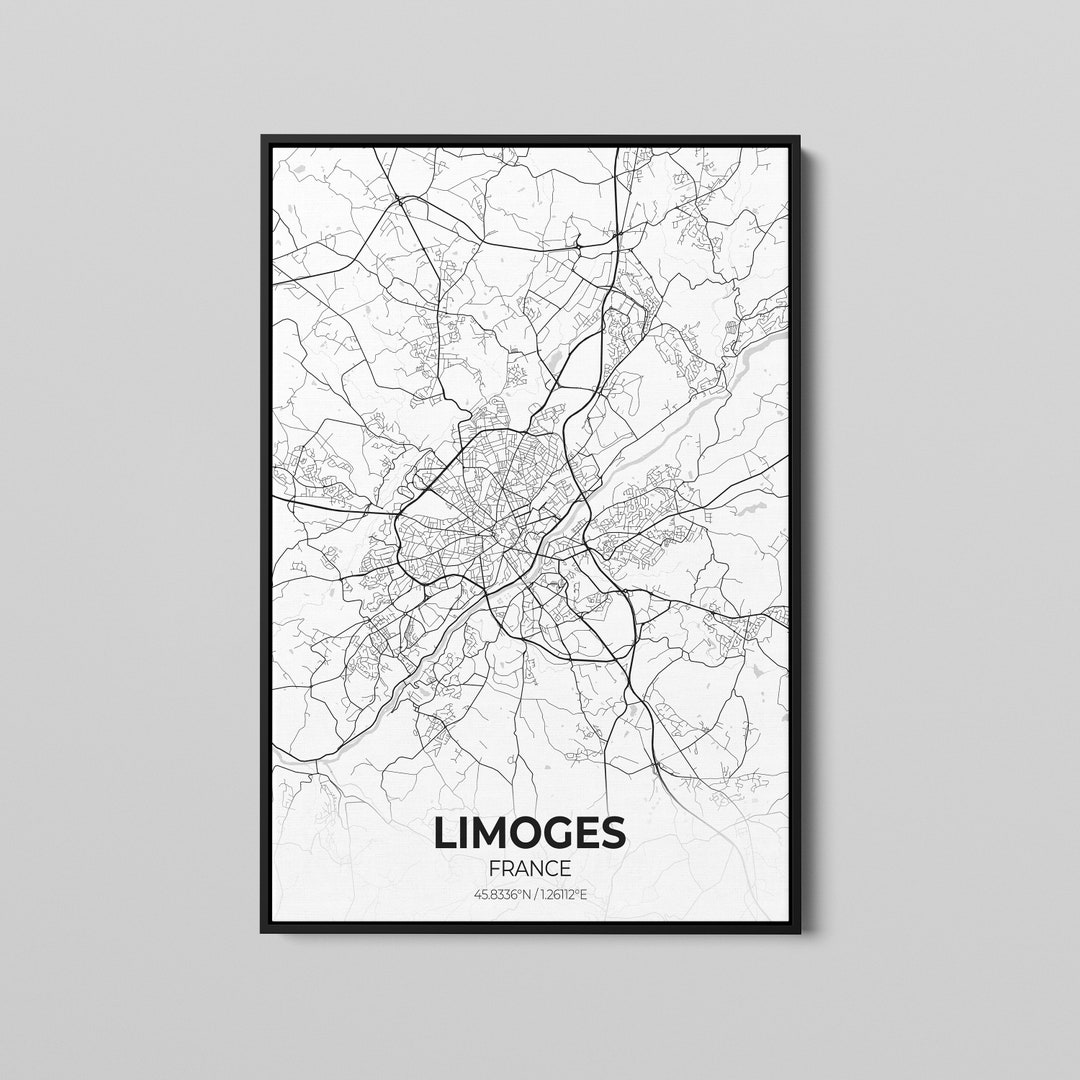 Limoges France City Map Poster Art Map of Limoges Poster - Etsy