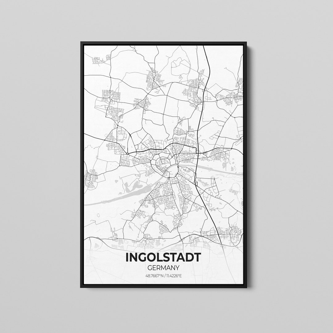 Ingolstadt Germany City Map Poster Art Map of Ingolstadt - Etsy