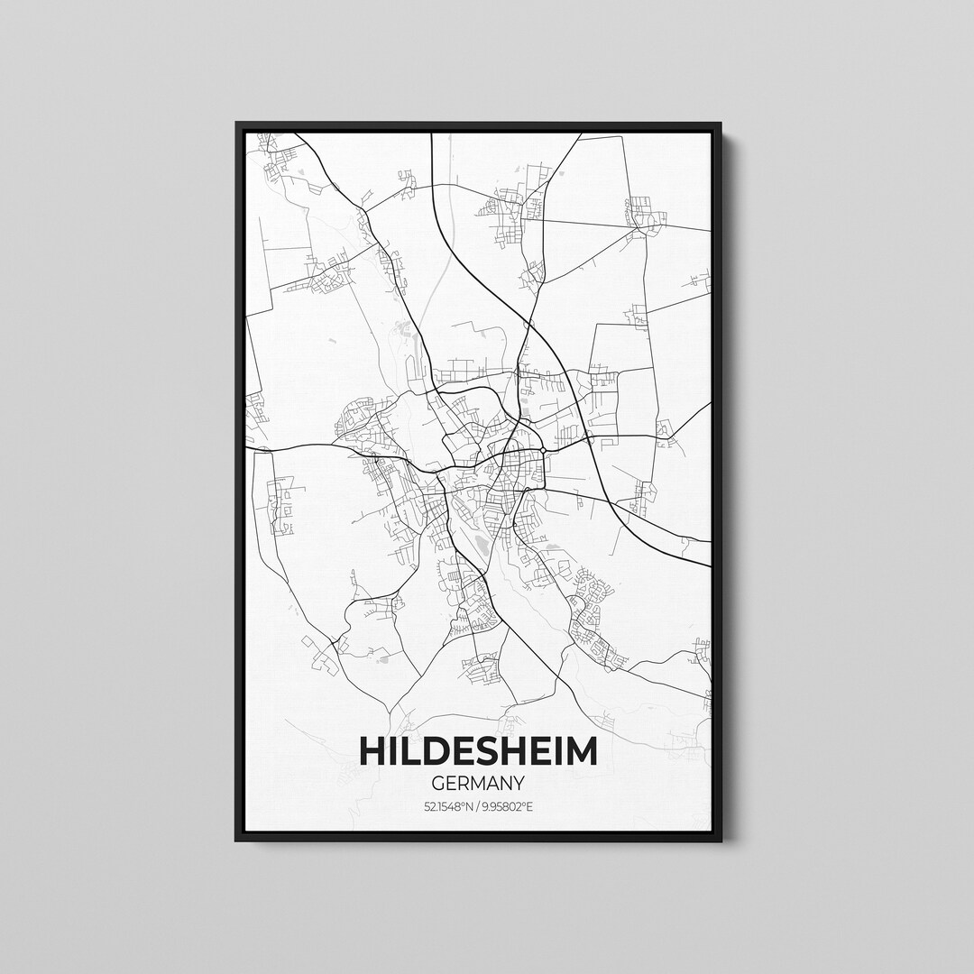 Hildesheim Germany City Map Poster Art Map of Hildesheim - Etsy