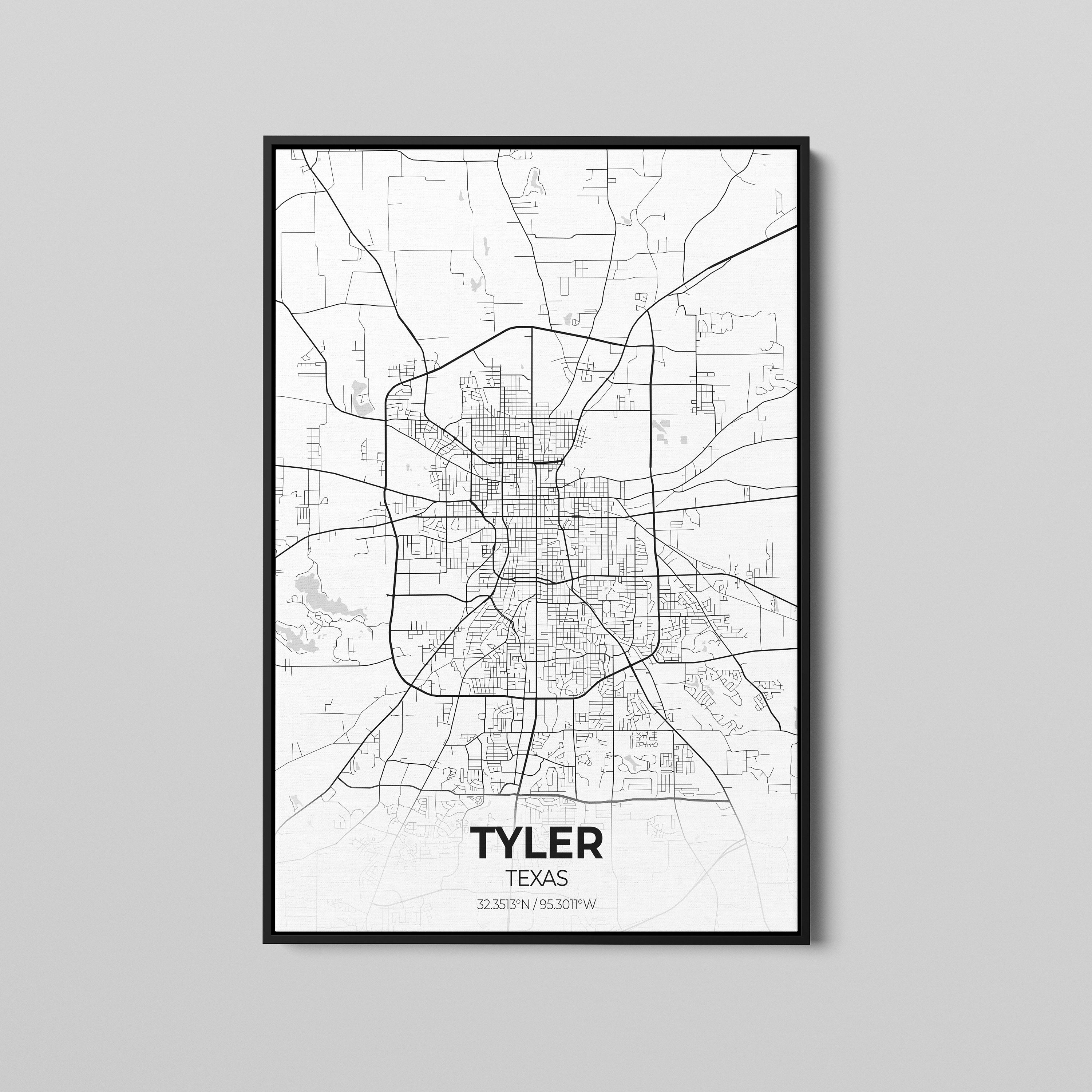 Tyler Texas City Map Poster Art Map of Tyler Poster City Map - Etsy