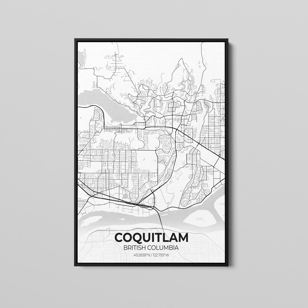 Coquitlam BC City Map Poster Art Map of Coquitlam Poster - Etsy