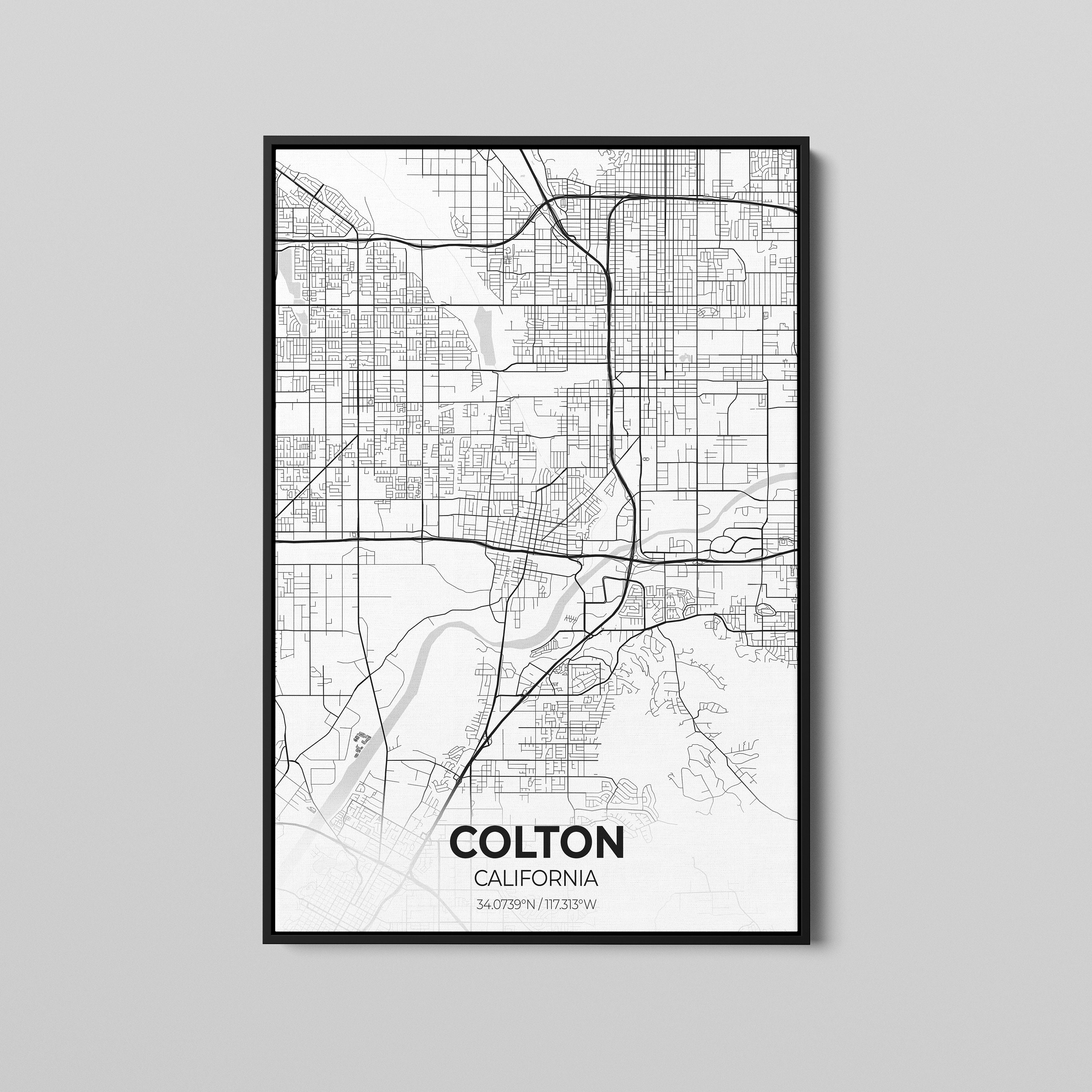 Colton California City Map Poster Art Map of Colton Poster - Etsy