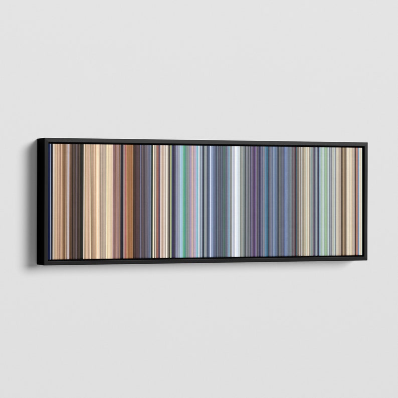 Personalized Movie Barcode Canvas / Custom Movie Art / Film Color DNA ...