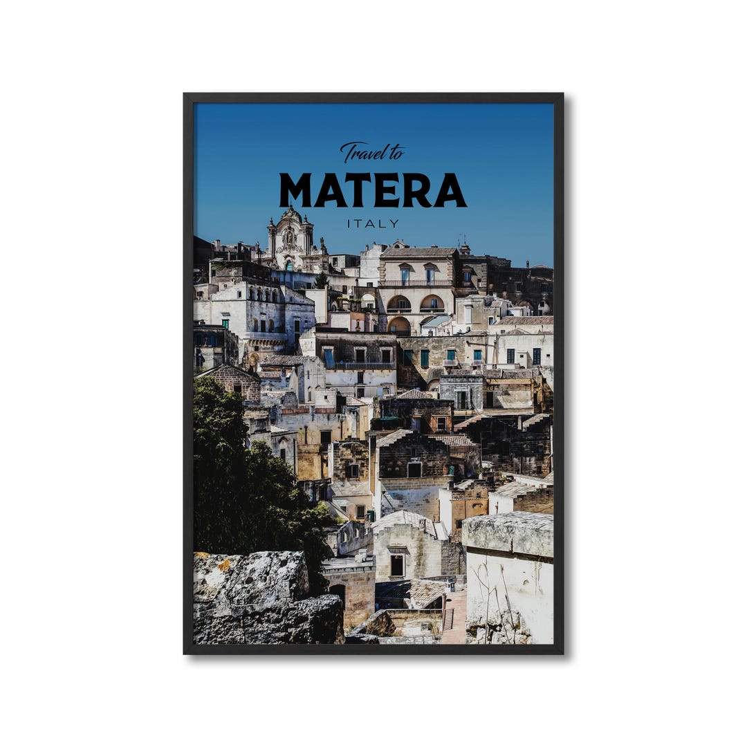 Matera Italy Travel Art, Matera Print, Matera Travel Poster, Matera ...