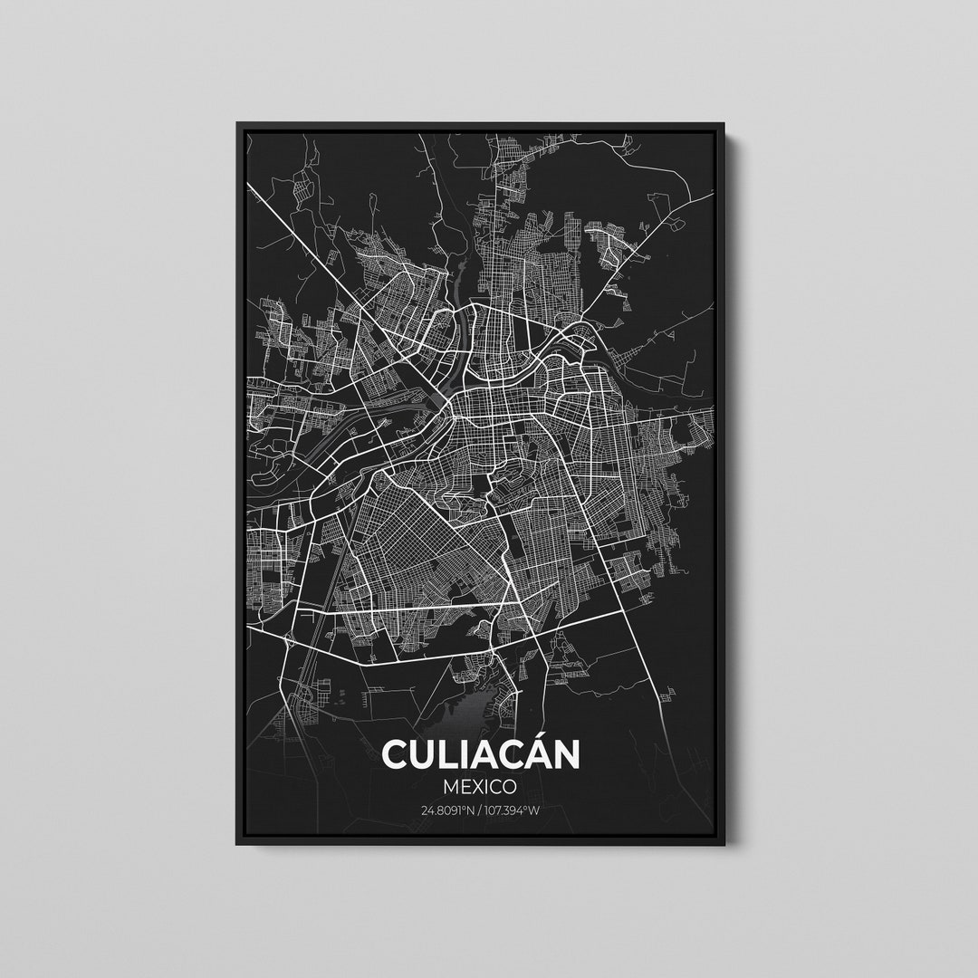 Culiacan Mexico City Map Poster Art Map of Culiacan Poster - Etsy