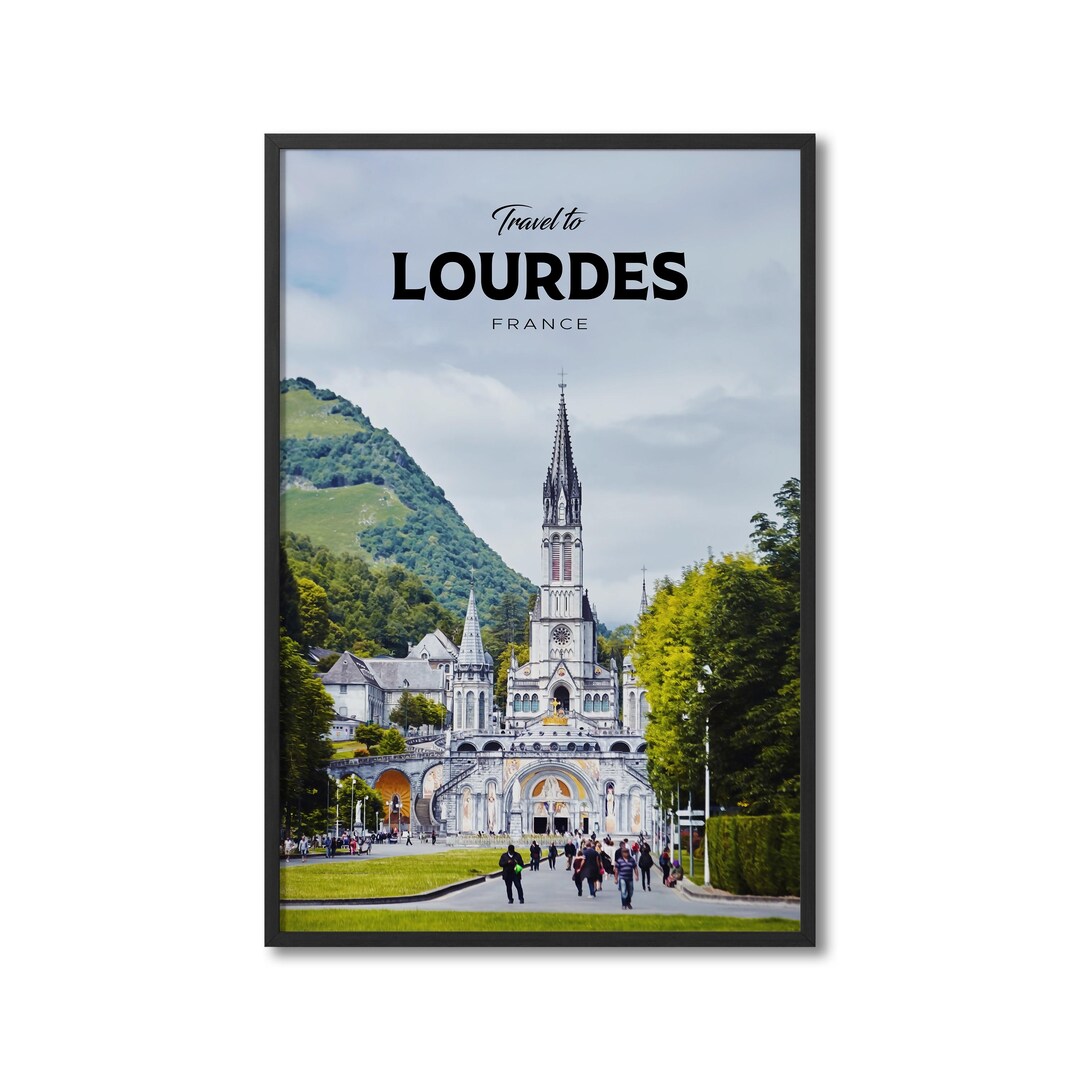 Lourdes France Travel Art, Lourdes Print, Lourdes Travel Poster ...