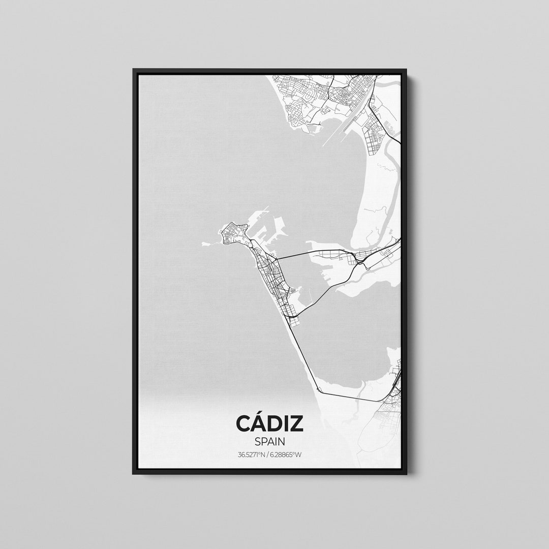 Cadiz Spain City Map Poster Art Map of Cadiz Poster City Map - Etsy