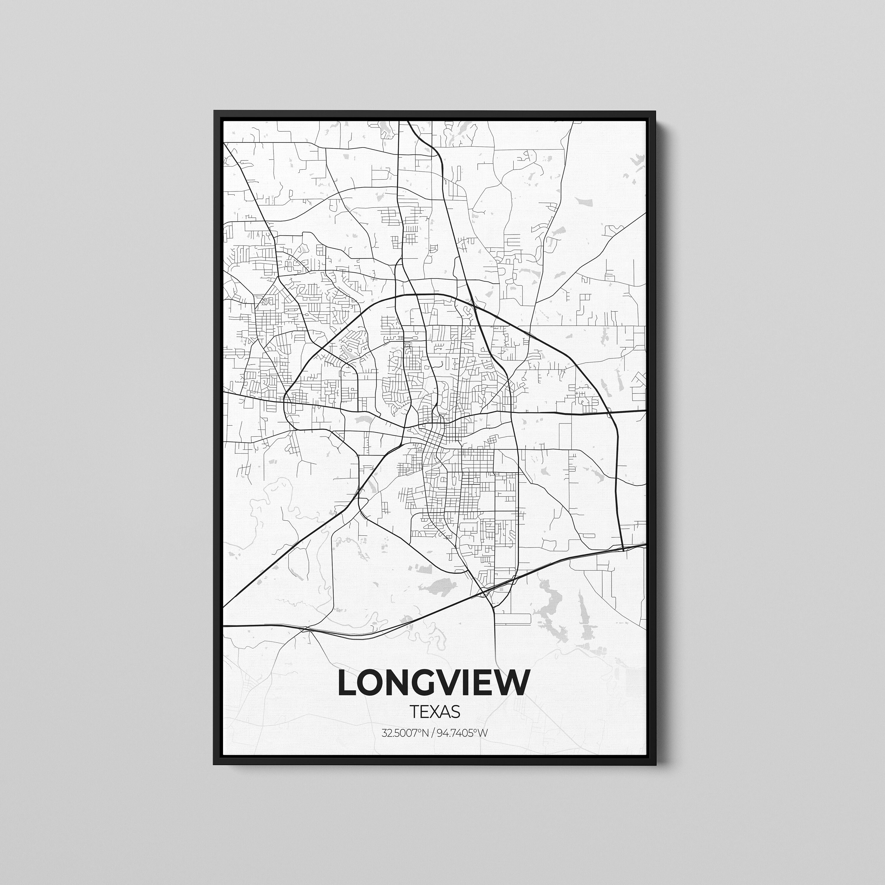 Longview Texas City Map Poster Art Map of Longview Poster - Etsy