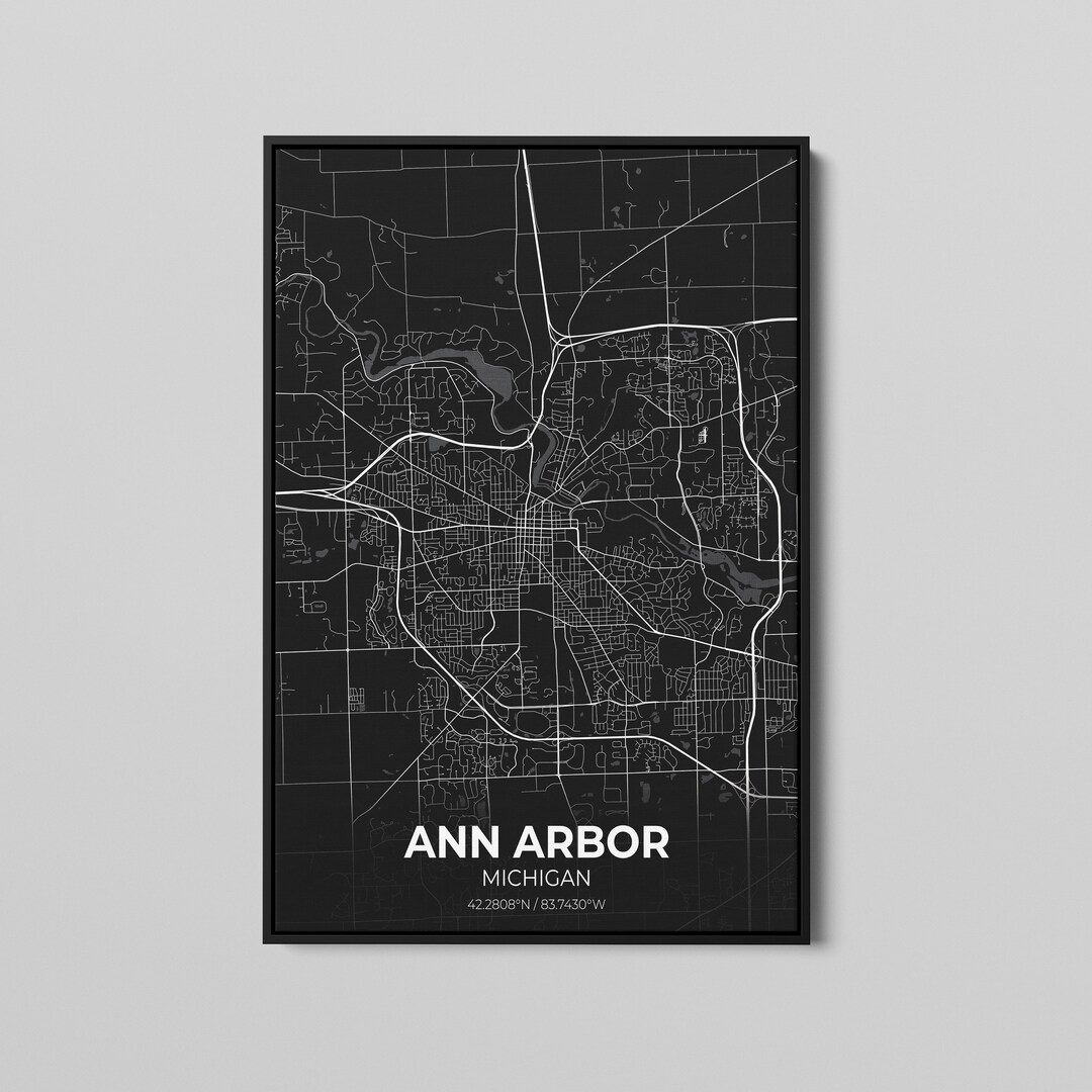 Ann Arbor Ann Arbor Stadtplan Poster Kunst, Karte von Ann Arbor, Poster ...