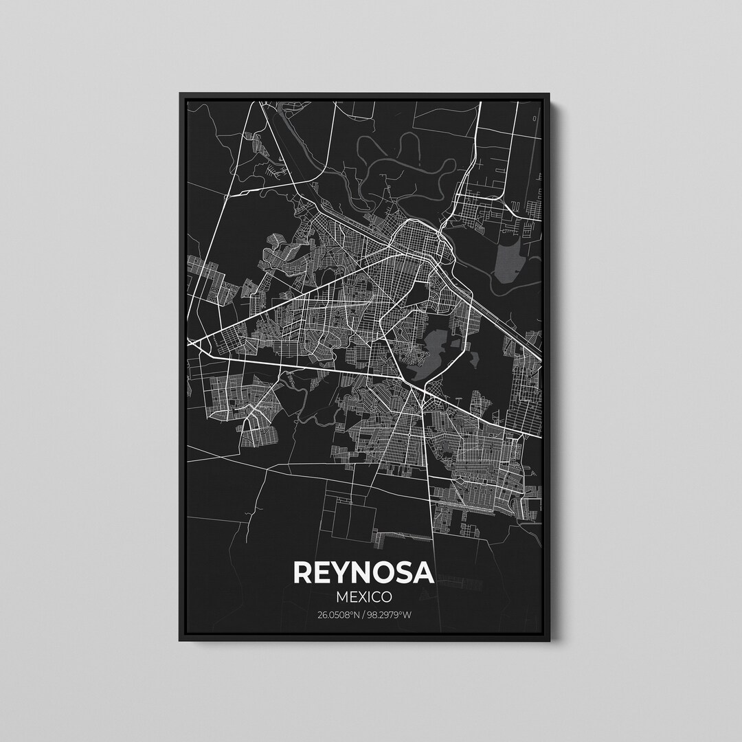 Reynosa Mexico City Map Poster Art, Map of Reynosa, Poster City Map Art ...