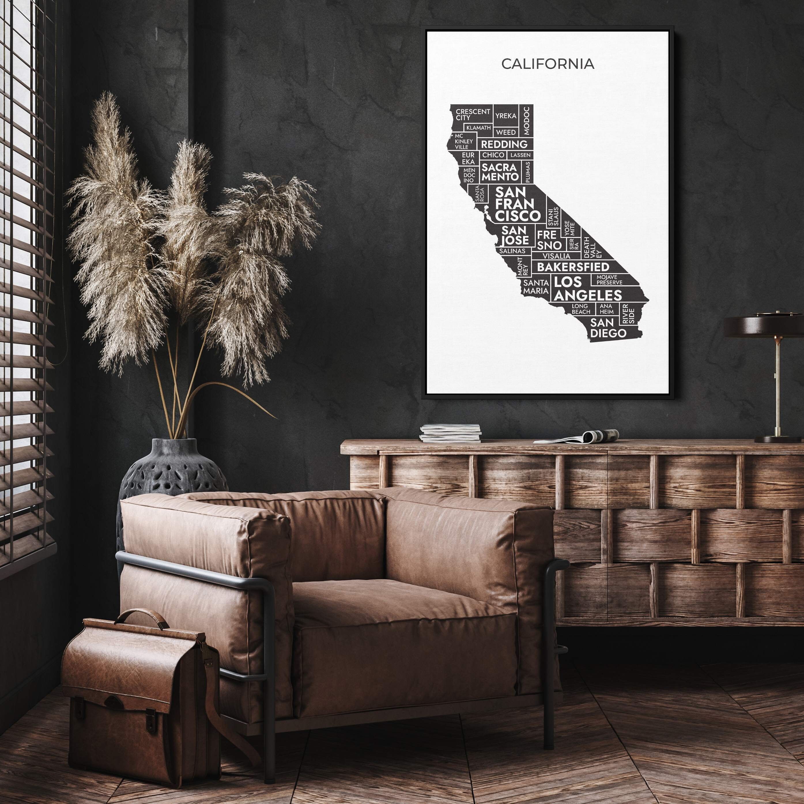 California State Map Print California Travel Art California - Etsy