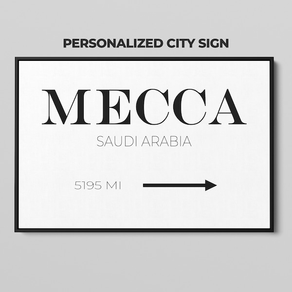 Mecca Sign - Etsy